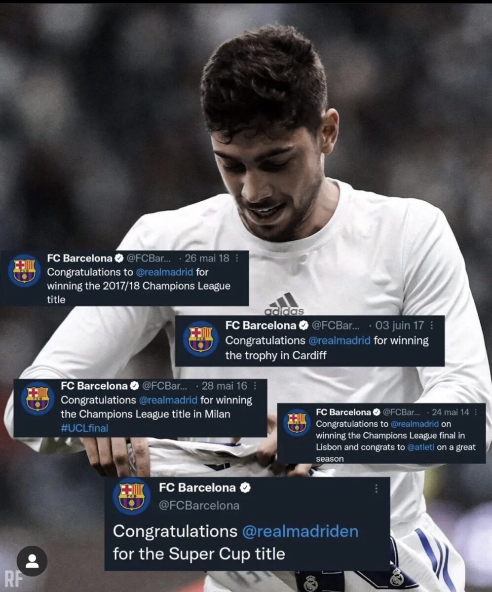 "Congratulations FC" — 5 Times Barcelona Congratulates Real Madrid