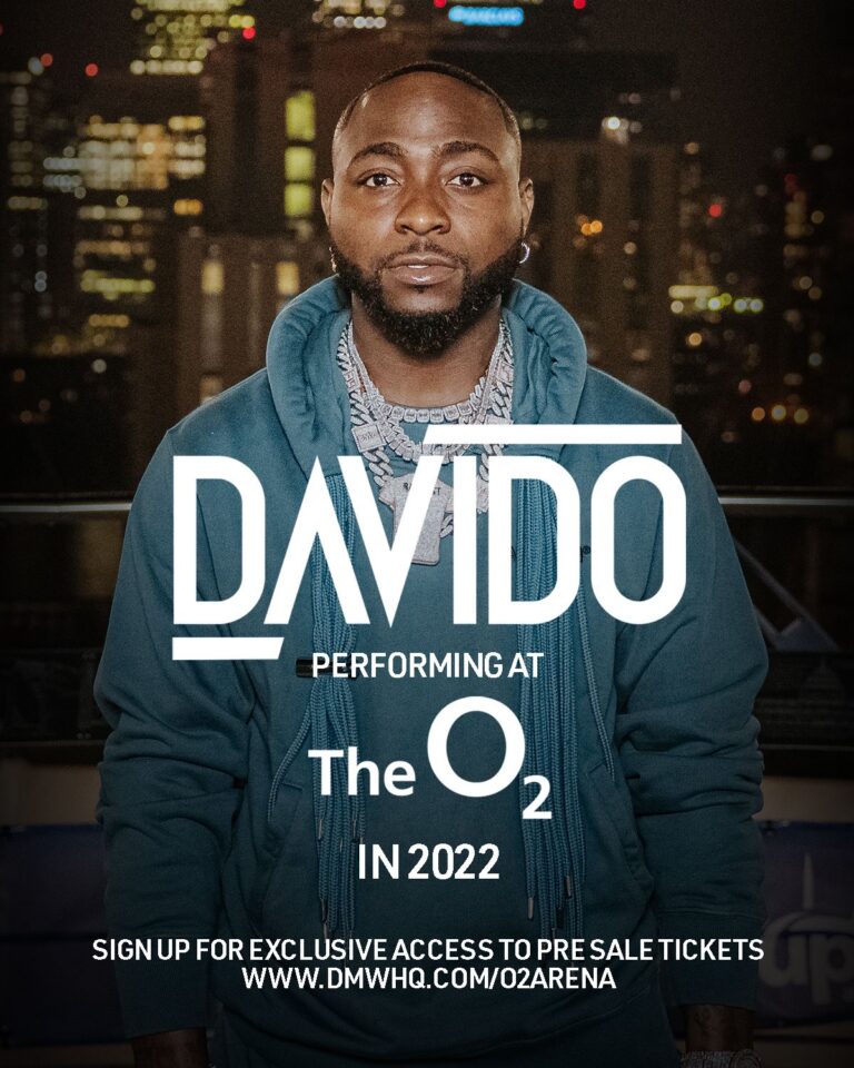 Four Months After Launch, Davido’s 02 Arena Show Is Yet To Sell Out